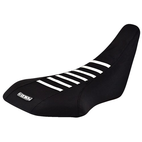 Suzuki LTZ 400 Z400 Seat cover 2003 -2008 BLACK / WHITE RIBS Enjoy Mfg ...