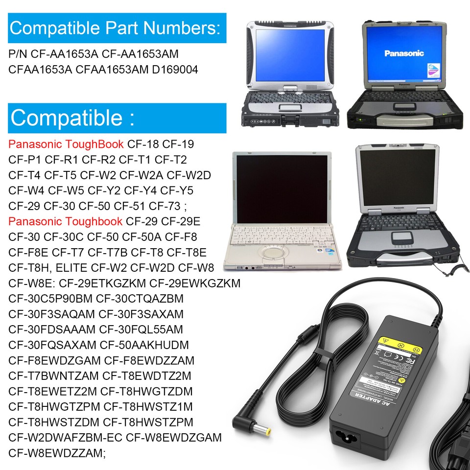 AC Adapter Charger for Panasonic Toughbook CF-19 CF-31 CF-33 CF-53 CF ...
