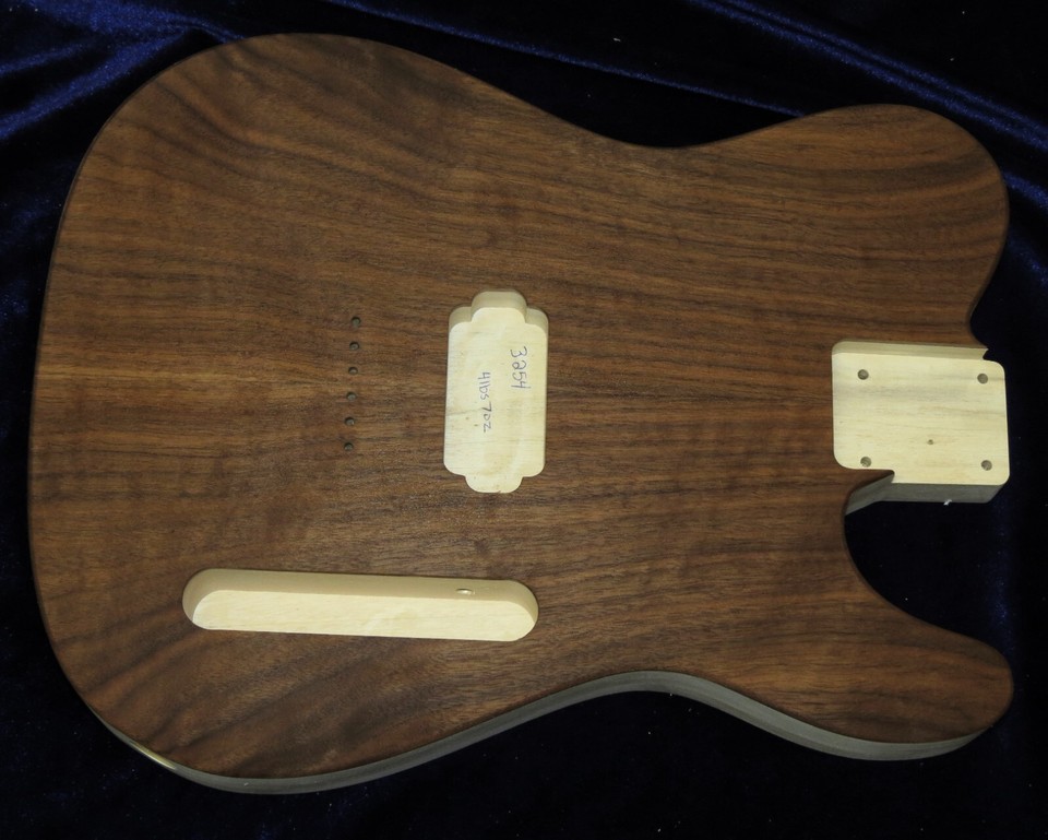 Figured Black Walnut Top / Aged Aspen Telecaster Tele Body H 4lbs 7oz ...