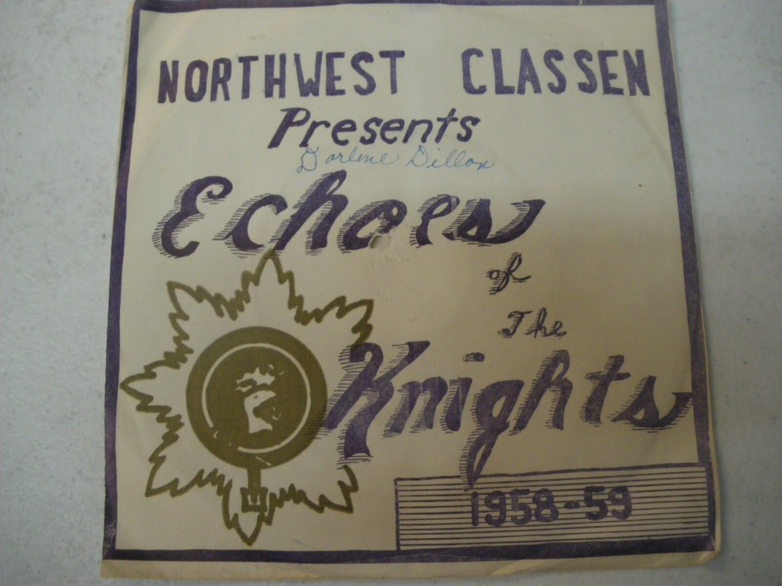 NORTHWEST CLASSEN; CLASS OF '59 ECHOES OF THE KNIGHTS 7" 45 RPM, EP ...