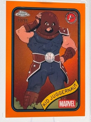 2025 Topps Chrome Marvel Kid Juggernaut #60 Orange Refractor /25 | eBay
