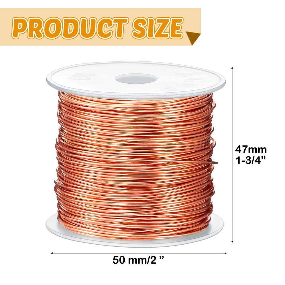 Funrous 5 Rolls 5 Size Jewelry Wire 18, 20, 22, 24, 26 Gauge Copper ...