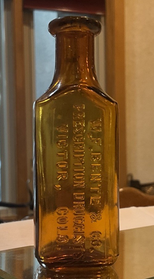 Colorado Drugstore Bottle W.F. Bette & Co. Victor , Colo. Yellow Amber ...