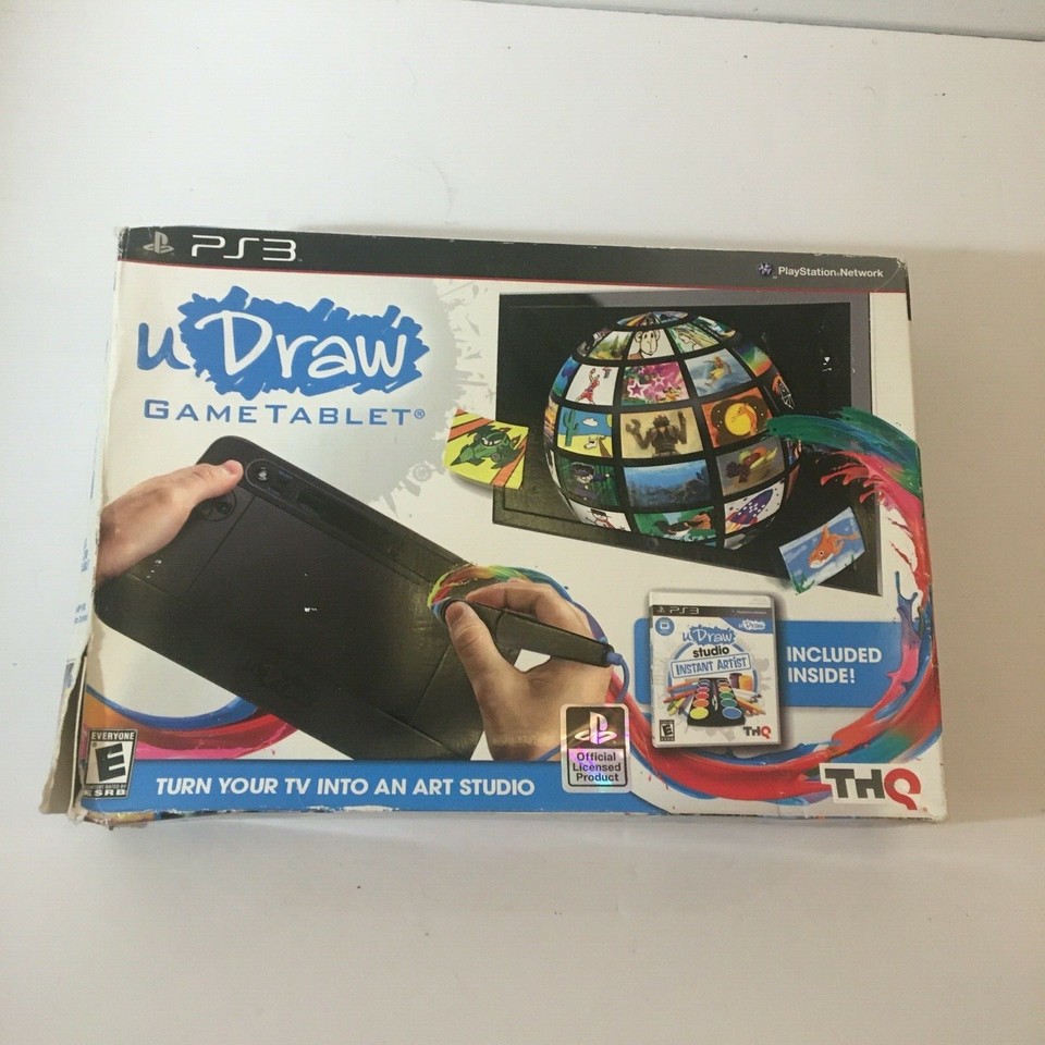 UDraw PlayStation 3 PS3 Black Drawing Game Tablet And Disc Instant ...