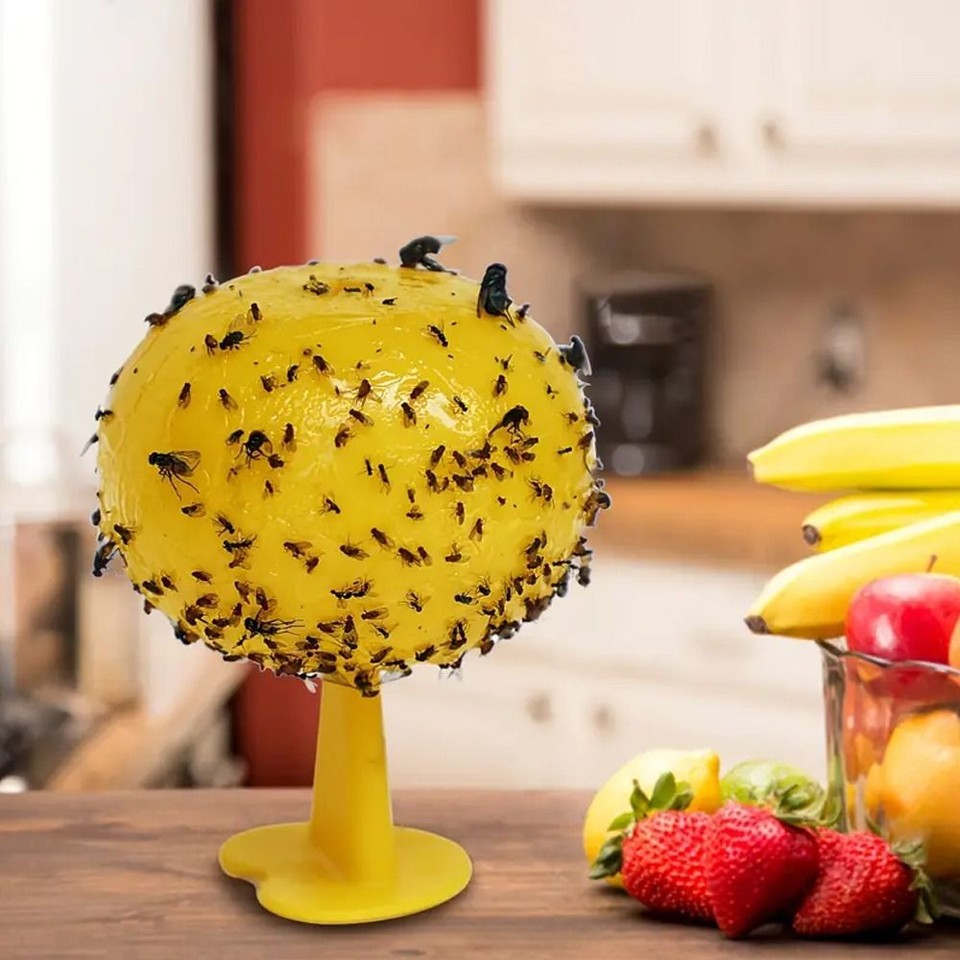 Yellow Sticky Fly Trap Bug Insect Catcher Trap Balls Insect Killer ...