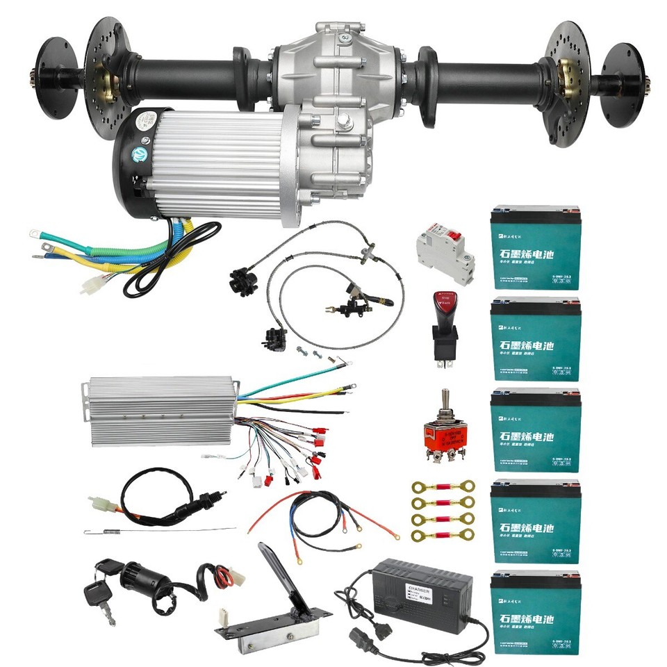 32" Golf Cart Rear Differential Axle Kit 60V 2500W Motor Kit Electric ...