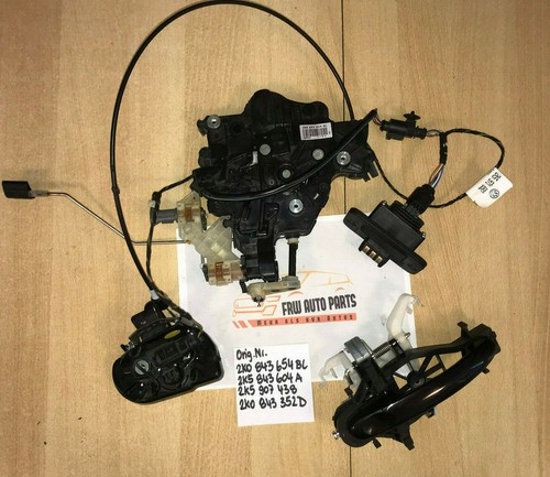 VW Caddy Türschloss Schiebetür SET R 2K0843654BL 2K5843604A 2K5907438 ...