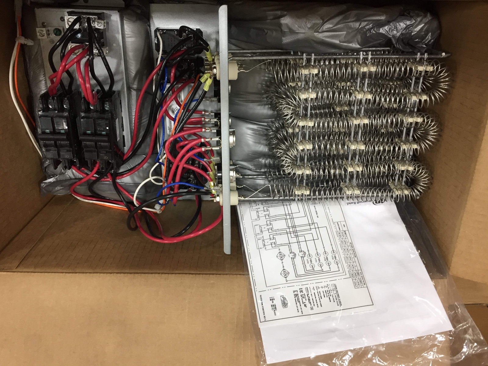 TRANE BAYHTR1V20BRKA 20 KW ELECTRIC HEAT KIT 208-240/60/1 W/2 60 AMP ...