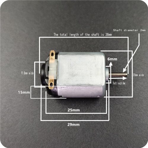 10pcs 130 motor DC motor shaft diameter 2mm DIY model voltage 1.5-6V | eBay