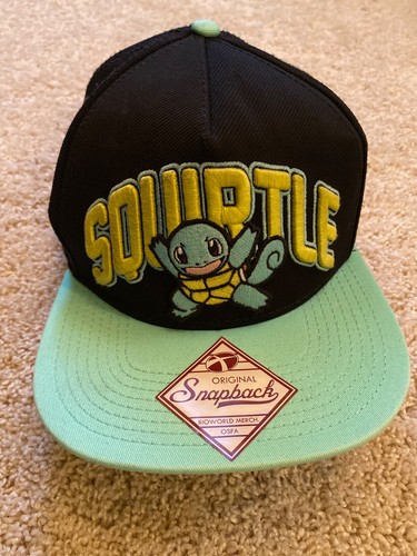Pokemon Squirtle Hat Spell Out Turtle Snapback Embroidered Cap | eBay