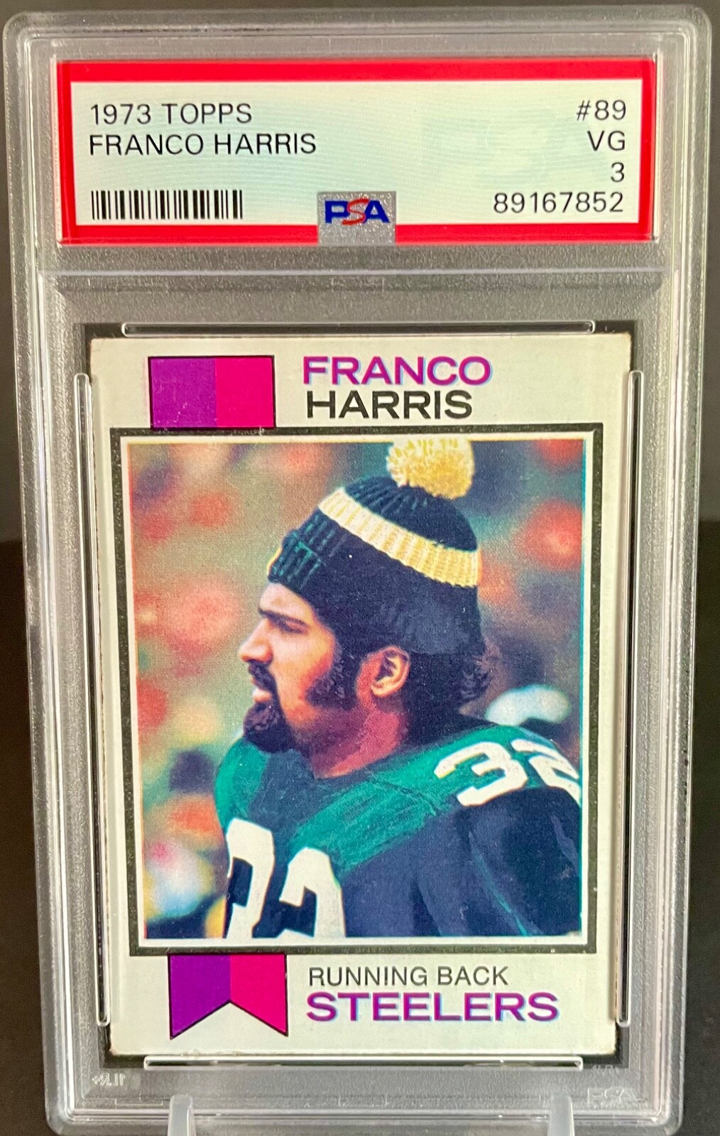 1973 Topps Franco Harris Rookie Card #89 PSA 3 Steelers HOF ~ New Label ...