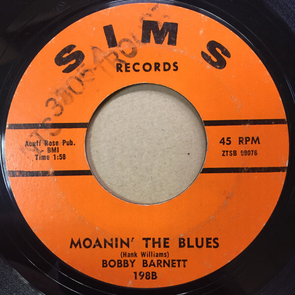 Bobby Barnett - Mismatch 1964 7", Styrene Sims Records 198 Very Good ...