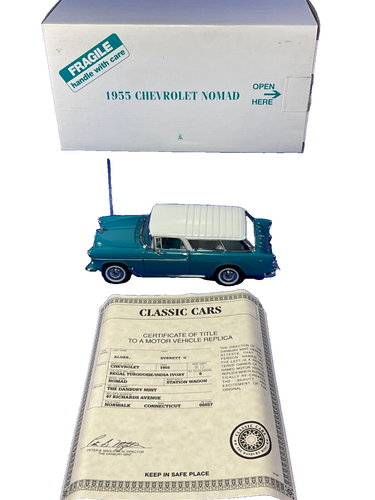 Danbury Mint 1955 Chevrolet Nomad Regal Turquoise / India Ivory, 1:24 ...