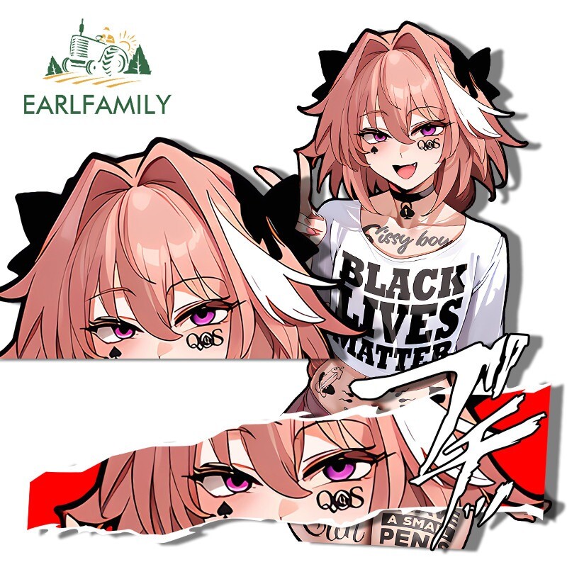 EARLFAMILY 5.1'' Anime Astolfo Femboy Waifu Tattoos Car Decals Trunk ...