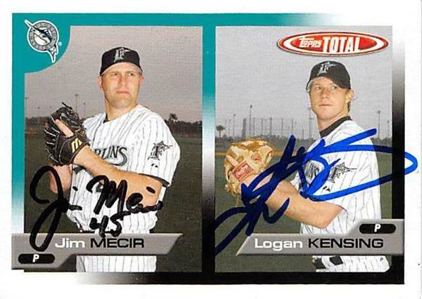 Jim Mecir & Logan Kensing autographed baseball card 2005 Topps Total ...