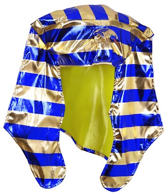 Boys Girls Adult Egyptian Egypt Pharaoh Cleopatra Headpiece Hat Fancy ...