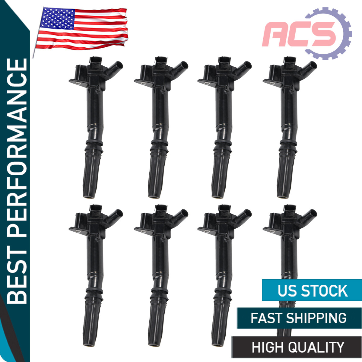Upgrade 8X Ignition Coil for 2010-2017 Ford F150 F250 F-350 6.2L UF631 ...