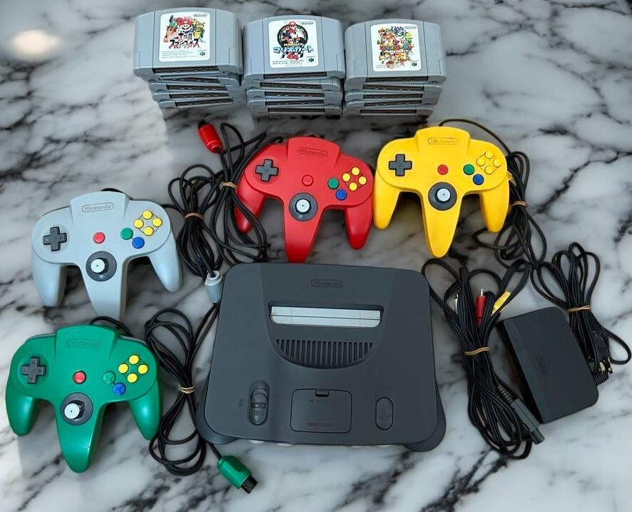 N64 Nintendo 64 console Black select option Bundle Used Region free ...