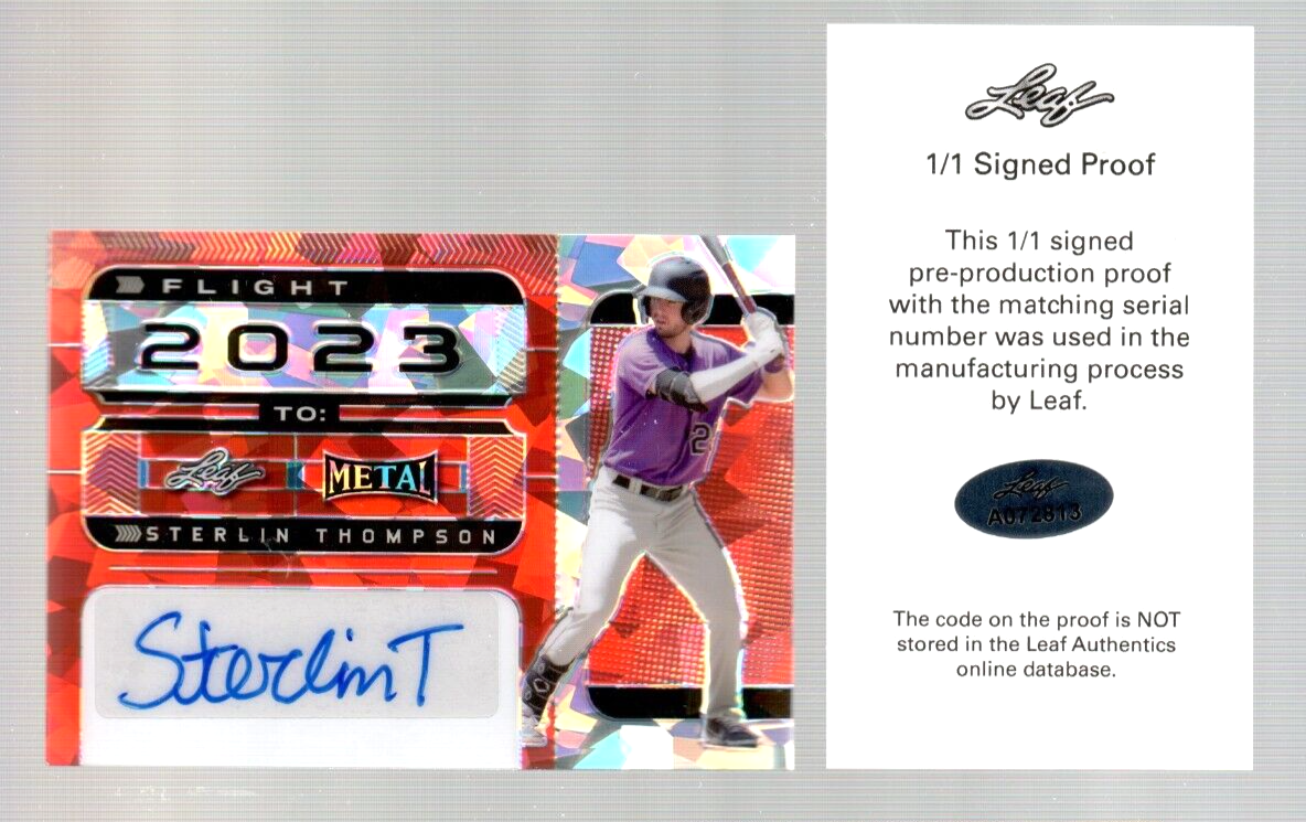 STERLIN THOMPSON RC 2022 LEAF METAL MOJO FLIGHT TO 2023 pre production ...