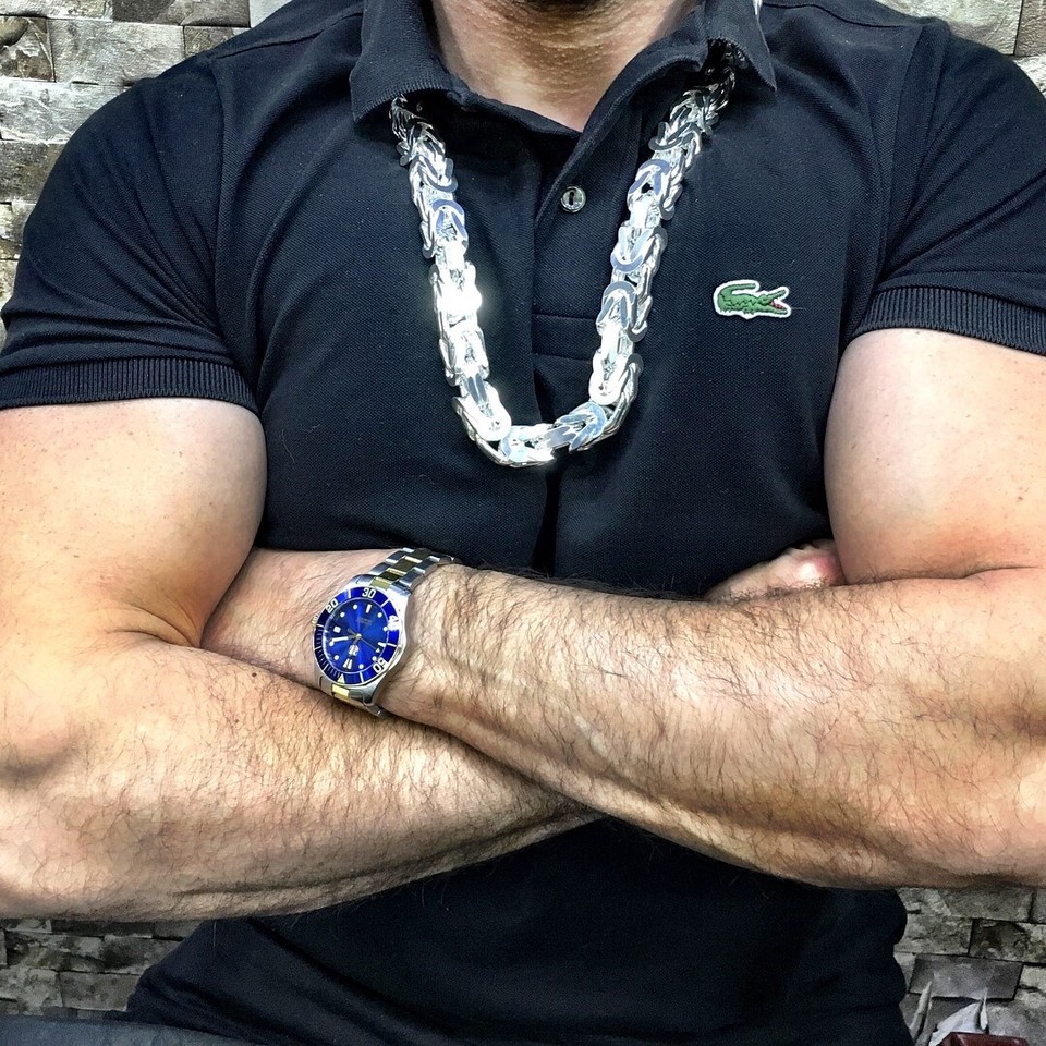 Thick Heavy 925 Sterling Silver King's Chain Necklace Cubic Solid Men's ...