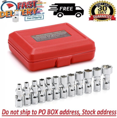 Flex Socket Set Swivel Socket Set Metric 1/4 Inch Drive 6 Point 12 PC ...
