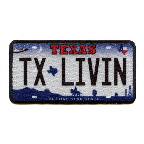 Texas State Plaque Immatriculation Patch Lone Étoile Livin Sublimé à ...