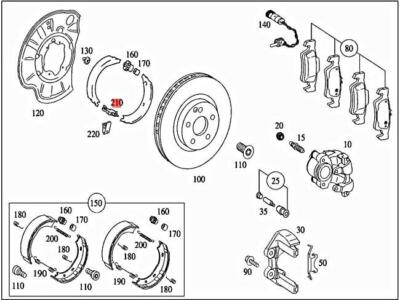 Genuine MERCEDES A197 C197 C216 W221 S-CLASS W221 Shackle 2214200189 | eBay