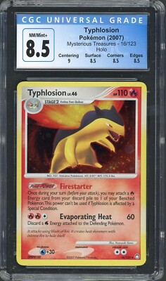 CGC 8.5 Typhlosion Mysterious Treasures 16/123 Holo Pokemon Card B14 | eBay