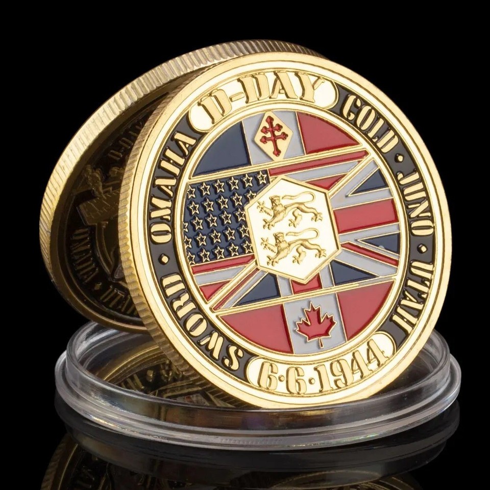 WWII 1944.6.6 D-Day Normandy Commemorative Challenge Coin Souvenir Gift ...