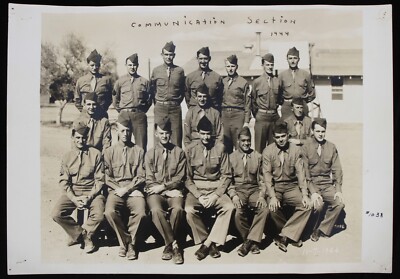 1944 WWII US Army Communications Section 10" x 14 1/4" B&W Photograph ...