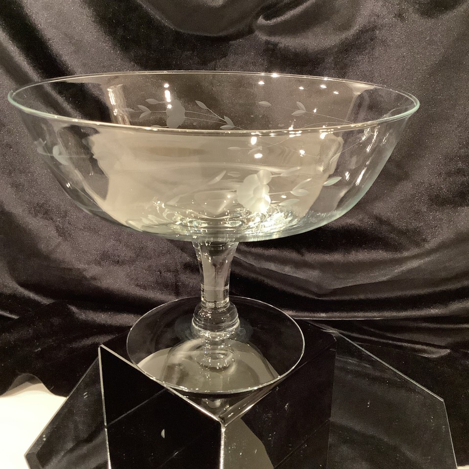 Princess House HERITAGE Large CENTERPIECE Crystal Pedestal Compote | eBay