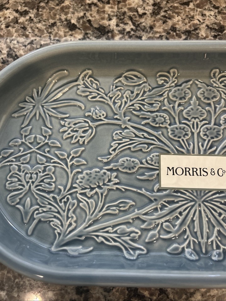 William Morris & Co. Blue Large Vanity Tray Bathroom Collection New | eBay