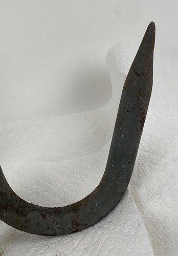17" Antique Primitive Cast Iron Grappling Hook 3 Prong Meat Butcher ...
