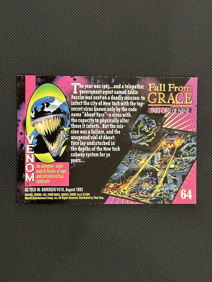 1994 Fleer Marvel Universe VENOM Fall From Grace #64 - NM | eBay