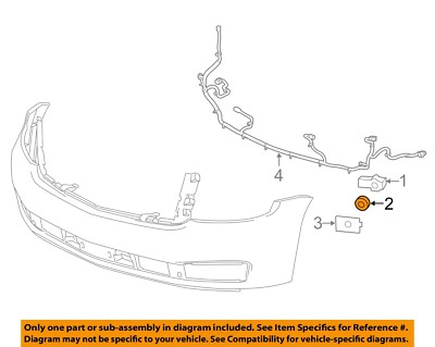 GM OEM 03-23 Enclave Rear Bumper Bumper Components-Park Sensor Ring ...