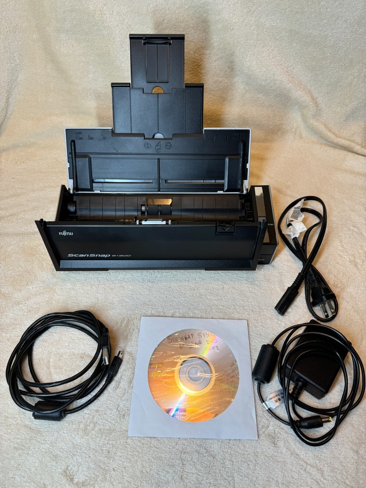Fujitsu S1300 ScanSnap Document Scanner in Box w/Accessories TESTED ...