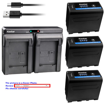 Kastar Battery Dual Charger for Sony NP-F970PRO CCD-TRV88 CCD-TRV93 CCD ...