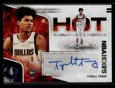 2020-21 Hoops #HR-TTY Tyrell Terry Hot Signatures Rookies Green | eBay