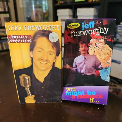 VHS Showtime Jeff Foxworthy "You Might Be A Redneck If..." & TOTALLY ...