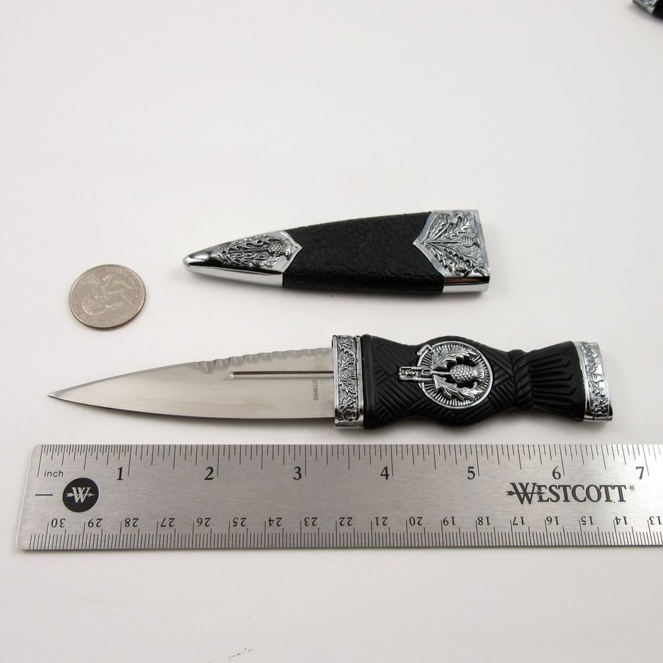 NEW Dagger Scottish Sgian Dubh Small Dirk Knife Stainless Steel Blade 7 ...