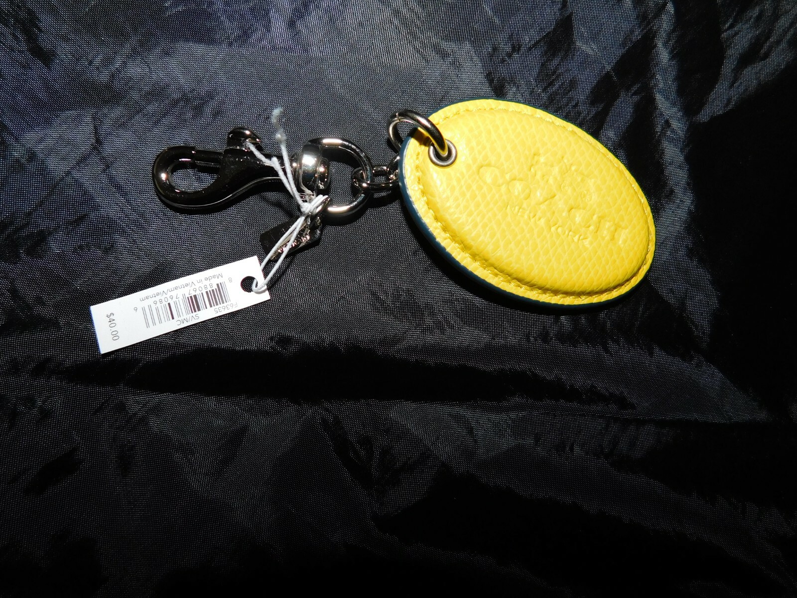 NWT "1" Coach Key Ring F63635 Badlands Oval Chalk. Keyring/Keychain/Bag ...