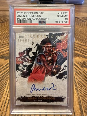 2021-22 Inception OTE AMEN THOMPSON Auto /200 #IAAT2 PSA 10 10 #0099 | eBay