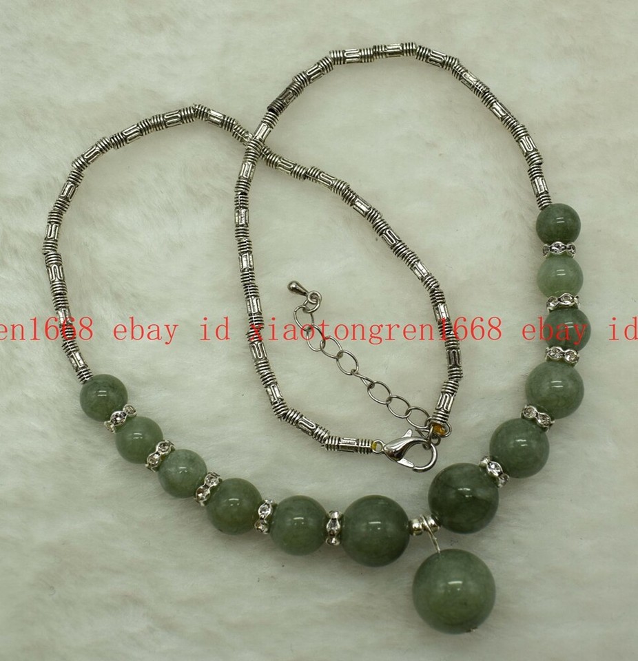 Charming Natural 6-12mm Multicolor Gems Round Bead Silver Pendant ...