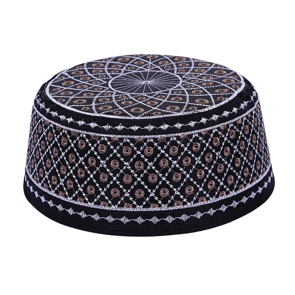 1pc Muslim Arabic Cap Mens Hats Prayer Islam Egyptian Kufi Topi Beanie ...