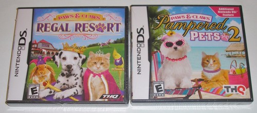 Nintendo DS Lot - Paws & Claws Regal Resort (New) Pampered Pets 2 (New ...