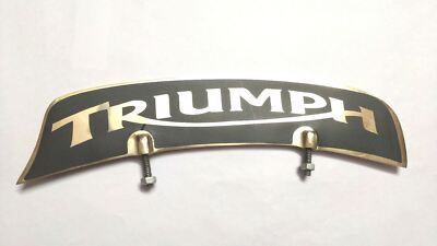 Triumph Front Brass Licence Number Plate for Custom Chopper Bobber | eBay