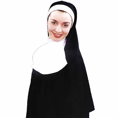 Catholic Nun Costume Kit: White Collar & Headdress/Habit/Sister/Holy ...
