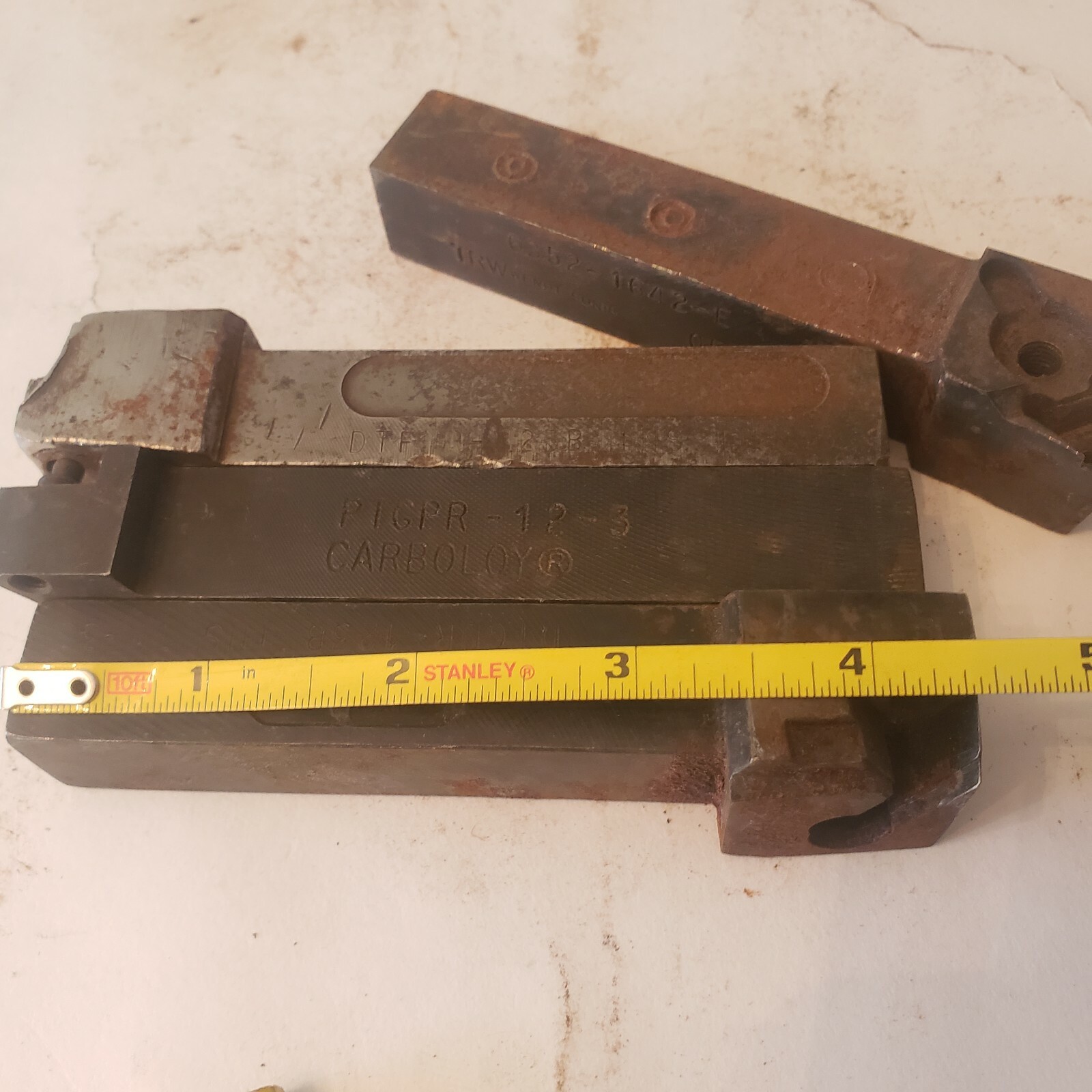 Lot of 4 turing insert holders Lathe carbide tools 3/4". Carboloy TRW ...