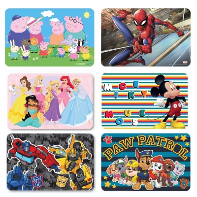 Children's Placemat 43 x 28 cm Kids Wipe Clean Table Mat. Various Boys ...