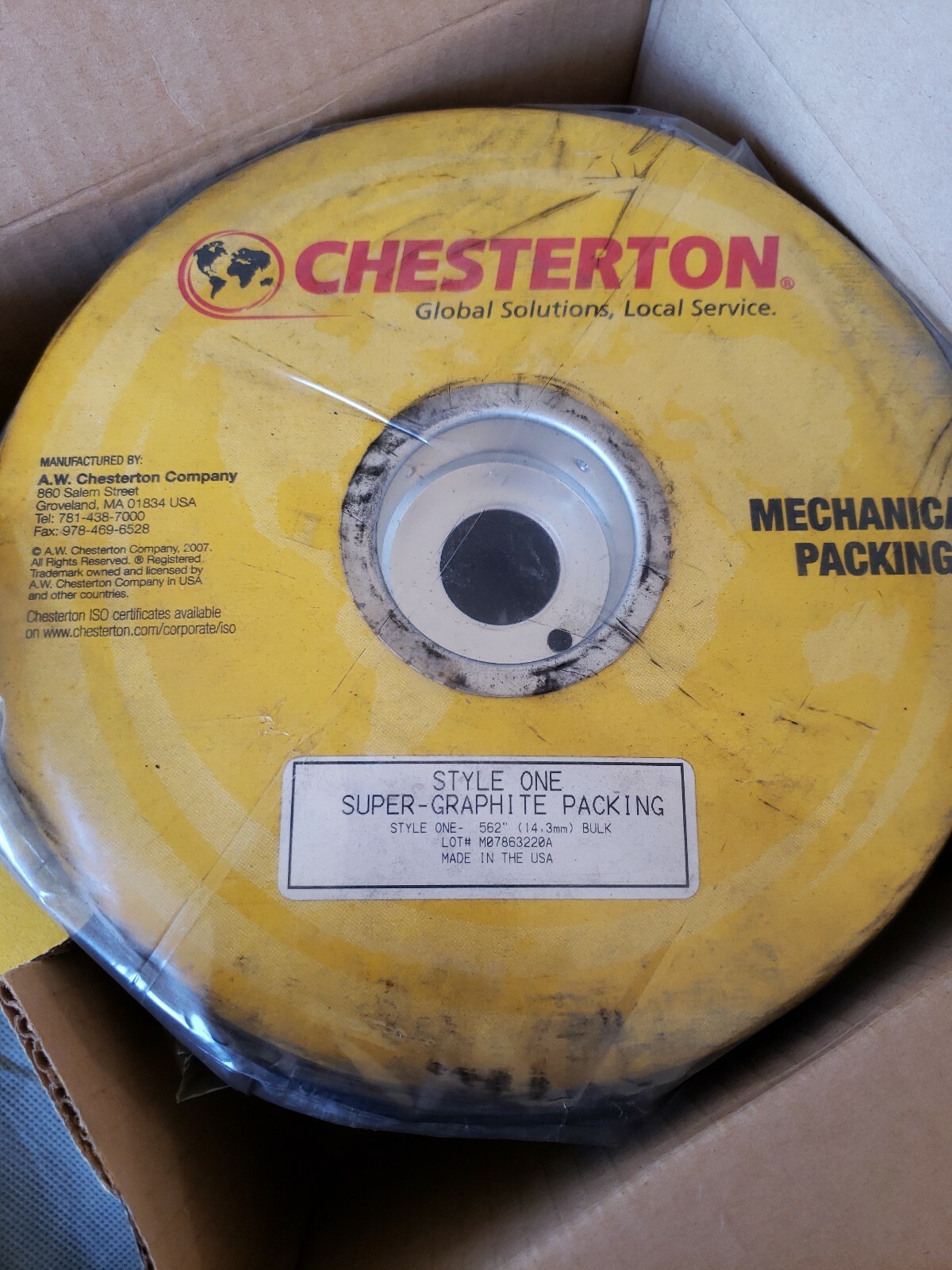 Chesterton Style One Super Graphite Packing 037629 14.3 mm 562" | eBay